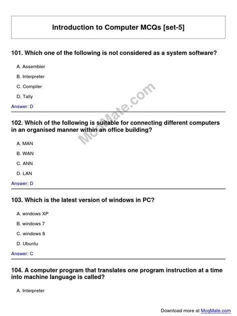 Introduction To Computer Solved Mcqs Set 5 Pdf File Transfer