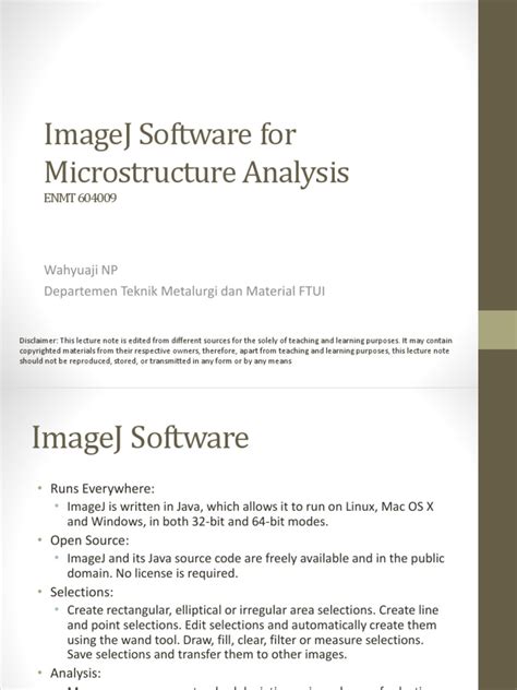 Imagej Software For Microstructure Analysis Wahyuaji Np Departemen