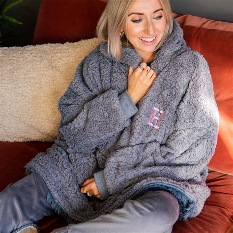 Personalised Unisex Teddy Hoodie College Initial By Rock On Ruby
