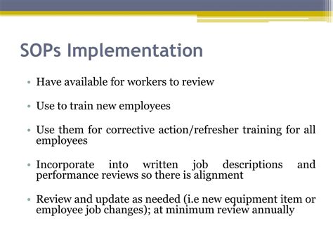 PPT Standard Operating Procedures SOPs Lecture PowerPoint Presentation ID