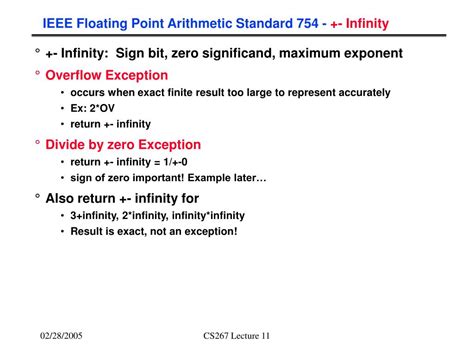 Ppt Cs 267 Applications Of Parallel Computers Floating Point Arithmetic Powerpoint