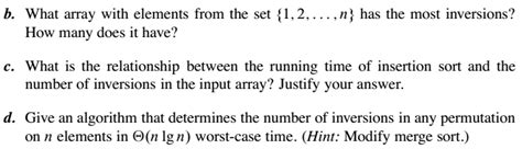 solved let a[i n] be an array of n distinct numbers if i
