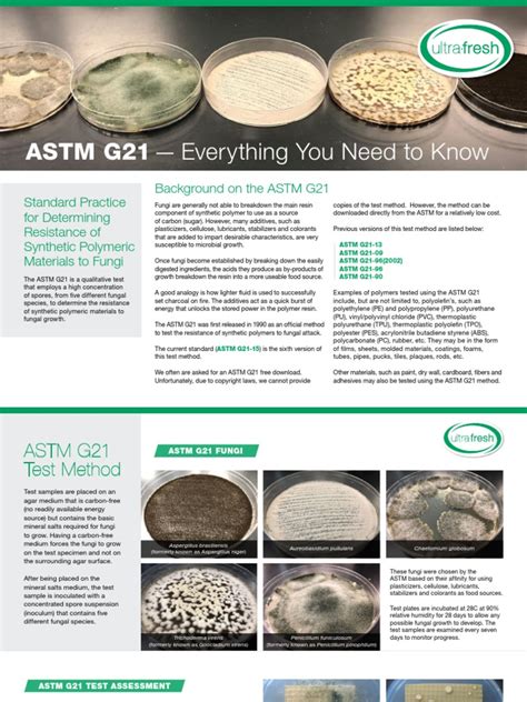 Astm G21 Everything You Need To Know Pdf Thermoplastic Fungus