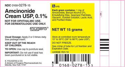 Amcinonide By Fougera Pharmaceuticals Inc Amcinonide Cream