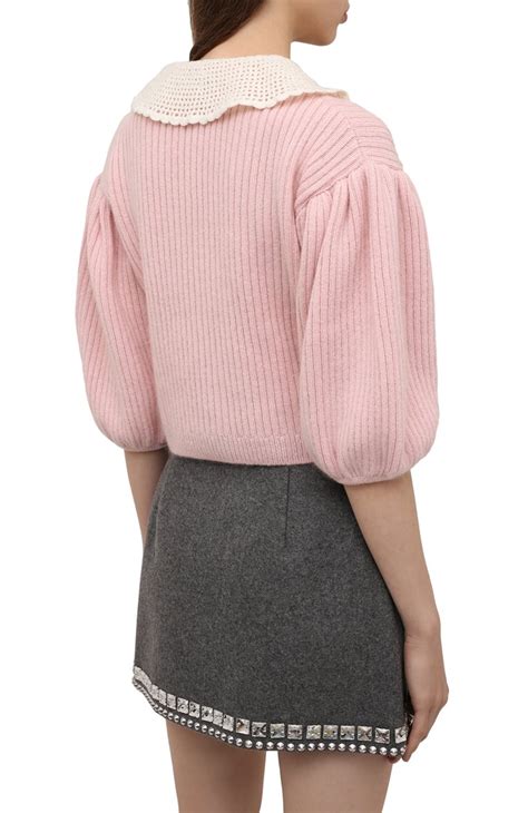 Женский розовый кардиган Miu Miu купить в интернет магазине ЦУМ арт Mmf487 1y4l F0e18