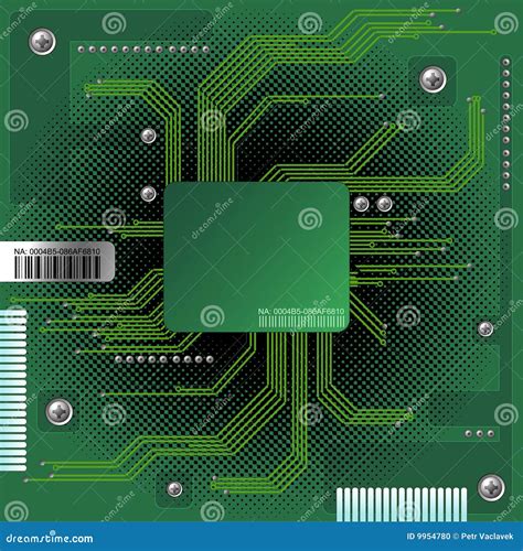 Abstract Electronic Circuit Board Binary Code Neural Network And Big