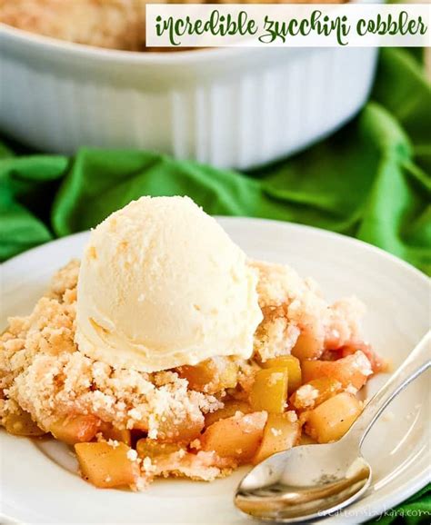 Amazing Zucchini Crisp Recipe Mock Apple Crisp Creations By Kara