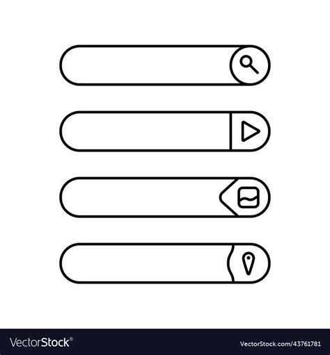Flat Web Design Elements Buttons Icons Templates Vector Image