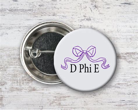 Delta Phi Epsilon Nickname Bow Pin Buttons Greek Gear
