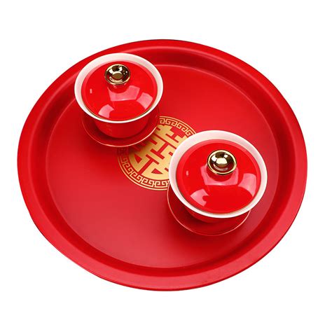 Round Wedding Tray Plate Chinese Tea Candy Plate