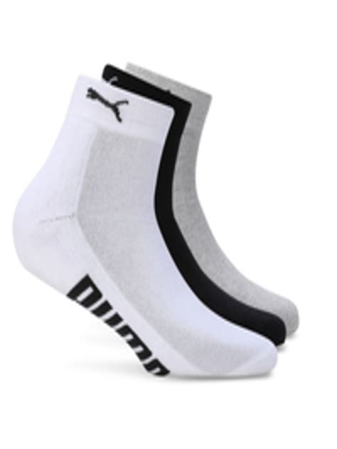 Buy Puma Unisex Pack Of 3 Printed Above Ankle Length Socks Socks For