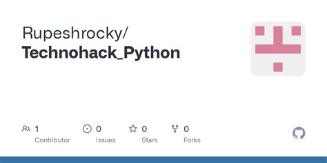 github rupeshrocky technohack python