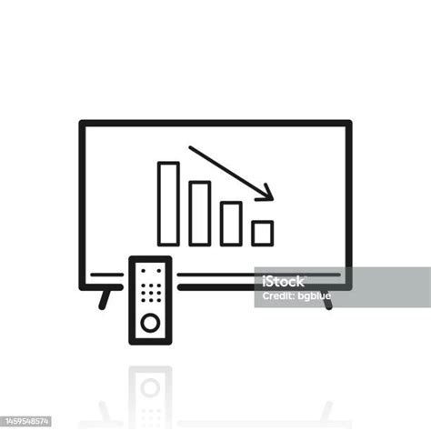 テレビのチャートの減少白い背景に反射するアイコン つながりのベクターアート素材や画像を多数ご用意 つながり アイコン