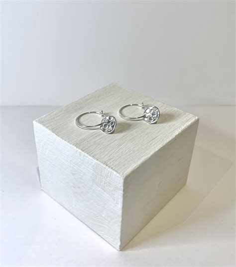 Bubble Hoops Teylu Collective Handmade Cornish Silver Gold And Sea