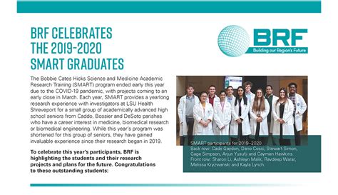 Brf Celebrates The 2019 2020 Smart Graduates Brf