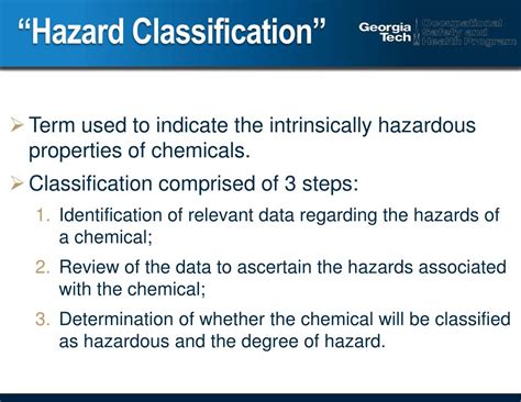 Ppt Hazcom 2012 Hazard Identification Classification Signal Words