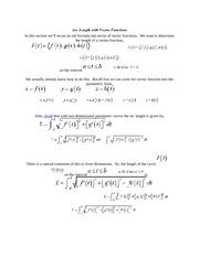 Calculus Arc Length With Vector Functions ArcLengthwithVectorFunctions In This Section Well