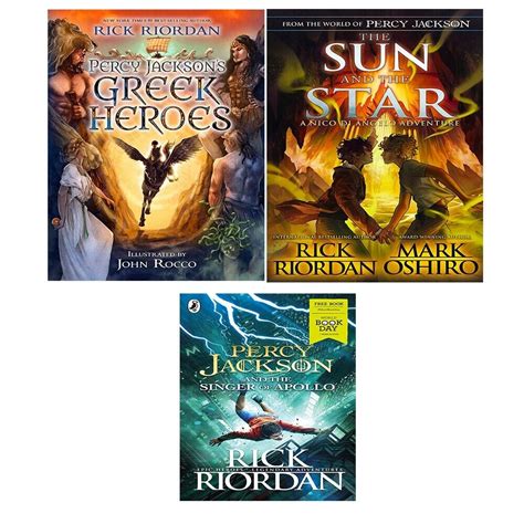 Rick Riordan Collection 3 Books Set Percy Jacksons Greek Heroessinger