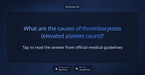 What Are The Causes Of Thrombocytosis Elevated Platelet Count