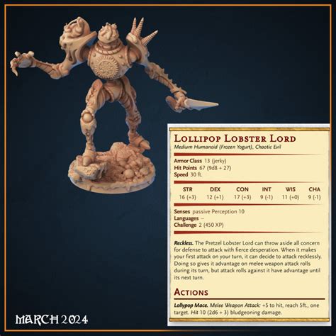 3d Printable Candy Lollipop Monster By World Forge Miniatures