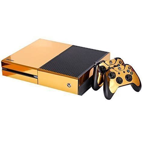 Gold Glossy Skin Sticker For Xbox One Console Cont Grandado