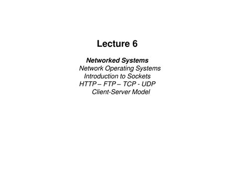 Ppt Lecture 6 Powerpoint Presentation Free Download Id8595570