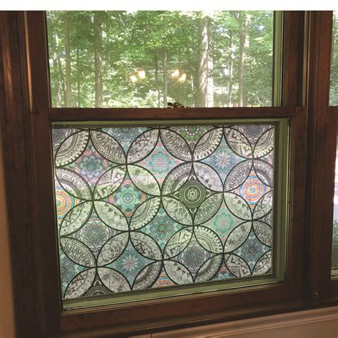 Window Film Privacy Decorative Stained Glass Window Film Window Covering Micoolar