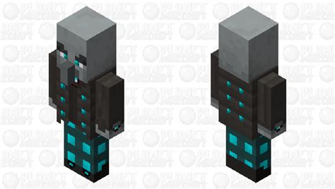 Blue Emerald Lover Vindicator Minecraft Mob Skin