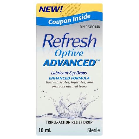 Refresh Optive Advanced Lubricant Eye Drops 10 Ml Weshine Ca