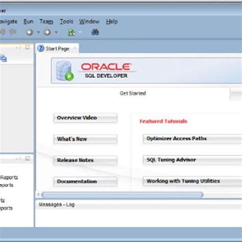 Layout Of Oracle Sql Developer Window Download Scientific Diagram