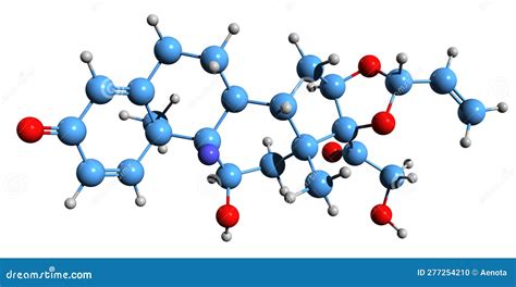 Triamcinolone Molecular Structure 3d Flat Model Glucocorticoid