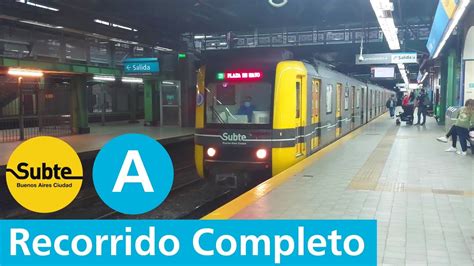 Recorrido Completo Línea A Subte De Buenos Aires Youtube