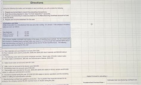 Solved Directions Using The Folowing Riormaton And Chegg