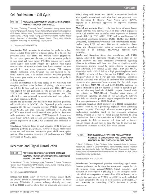 Pdf Po 183 Prolactin Activation Of Jak2 Stat3 Signalling Pathway