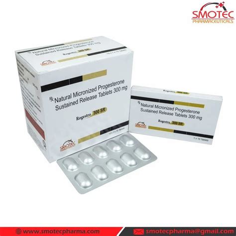 300 Mg Natural Micronised Progesterone Tablet Packaging Type Box