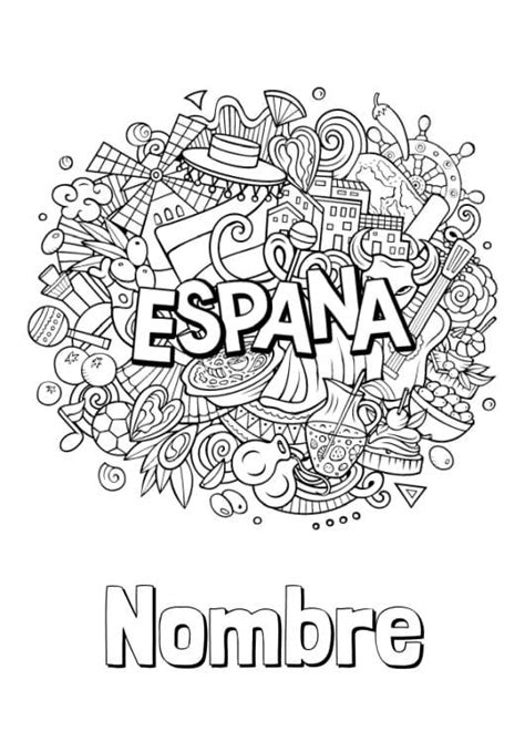 Coloriage Espagne mandala dessin gratuit à imprimer