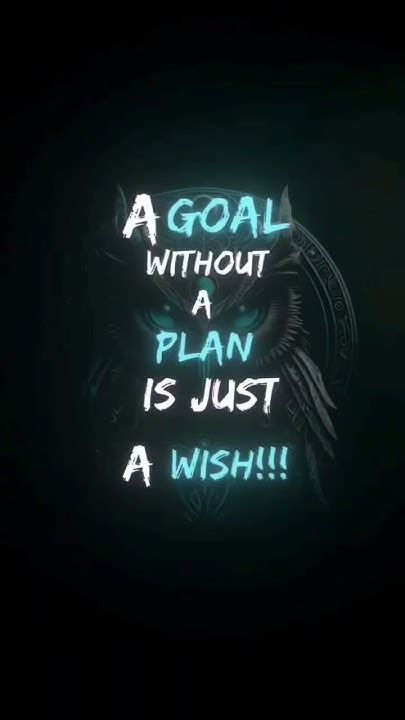 Agoal Without A Plan Is Just A Wish Ll Shorts Youtube Motivational