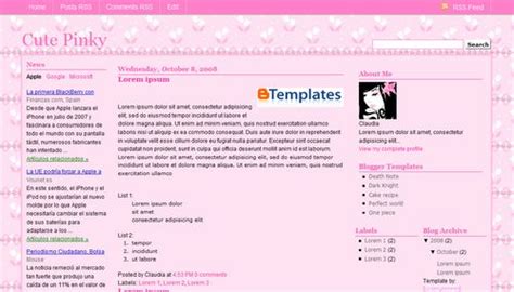 Templates Download Free Cute Pinky