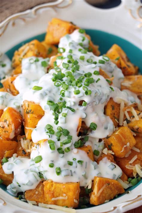 Baked Sweet Potato Cubes With Parmesan Foxy Folksy