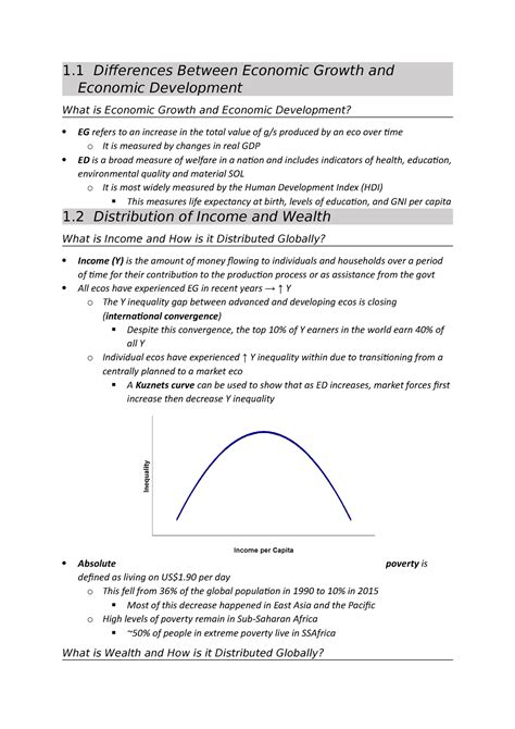 COMM1110 Tutorial Week 6 Mod 1 1 Differences Between Economic Growth