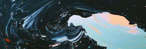 Dynamic Abstract Wave In Smooth Acrylic Texture For Artistic Design