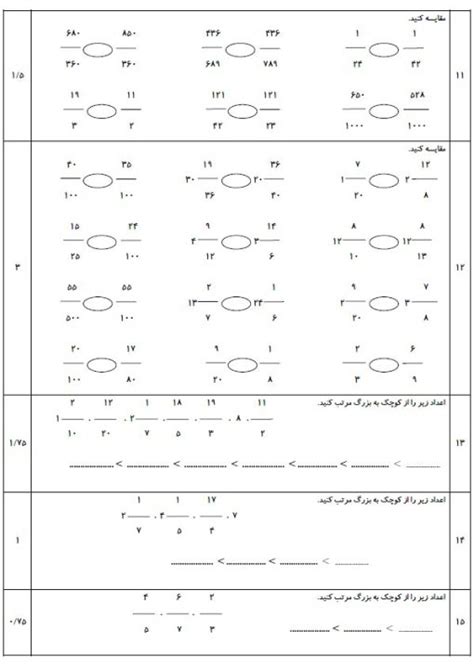 نمونه سوالات ریاضی پنجم کل کتاب ⭐ 40 صفحه انواع آزمون