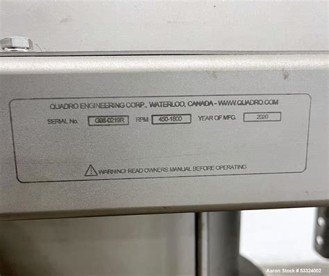 Used Quadro Comil 10 Hp Up To 5 000 Lbs Hr Stainless Steel