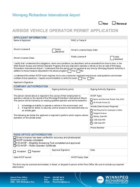 Fillable Online Bywa Cm Po 17 Form Airside Vehicle Operator Permit