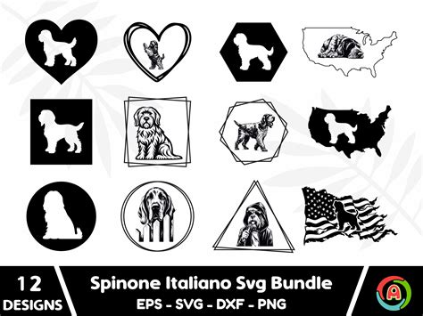 Spinone Italiano Dog Svg Bundle Graphic By Aurnobnandy · Creative Fabrica