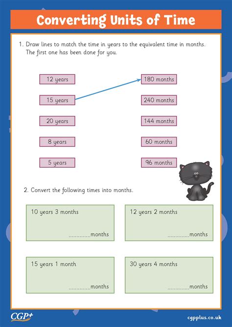 Converting Units Of Time Stretch Year 4 Cgp Plus Worksheets Library