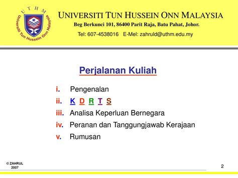 Negara Dan Kenegaraan Universiti Tun Hussein Onn Malaysia Objektif