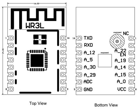Esp12e Wifi Module Pinout Features Datasheet 49 Off