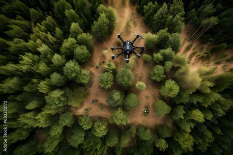Foto De Intelligent Drone Swarms Conducting Precision Planting Of