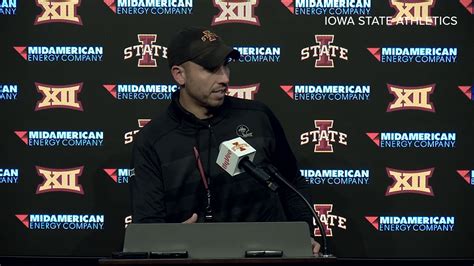 Matt Campbell Post Game Presser Iowa State 31 West Virginia 14